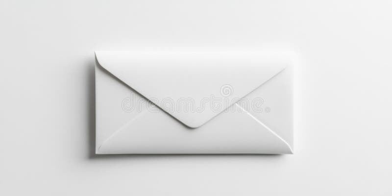 White Envelope on White Surface Stock Photo - Image of formal, informal ...