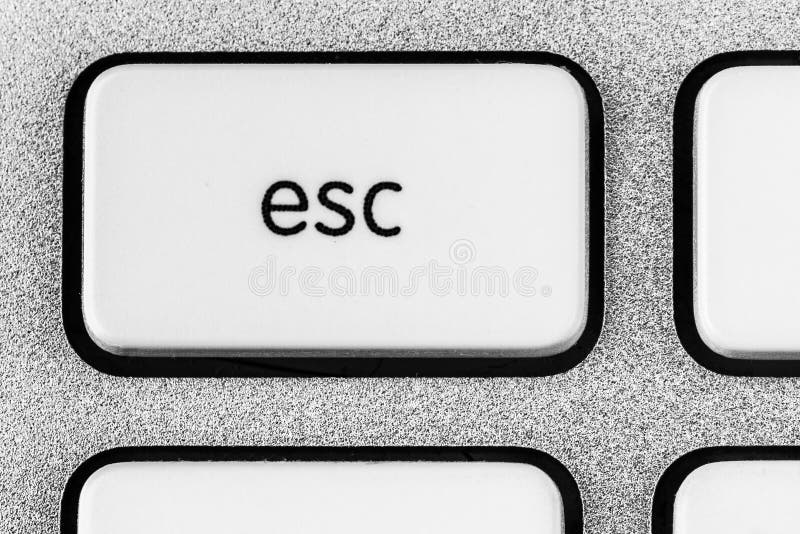 White Computer Keyboard Esc Stock Photo - Image of data, horizontal ...
