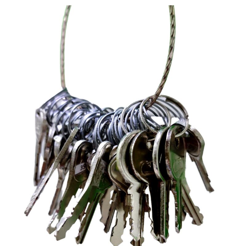 White Etched Image of Group of Keys Stock Photo - Image of keys ...