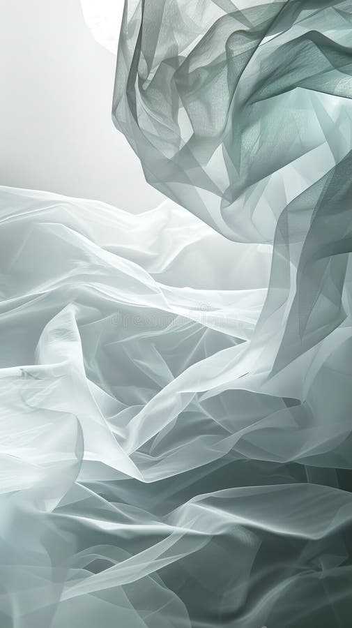 White Ethereal Composition of Translucent Layers Stock Illustration ...