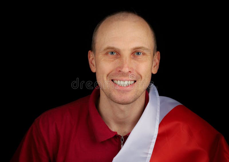 White White European Man with Flag Japan Stock Image - Image of male ...