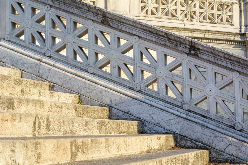 White European Steps with Stone Banister Stock Image - Image of steps ...