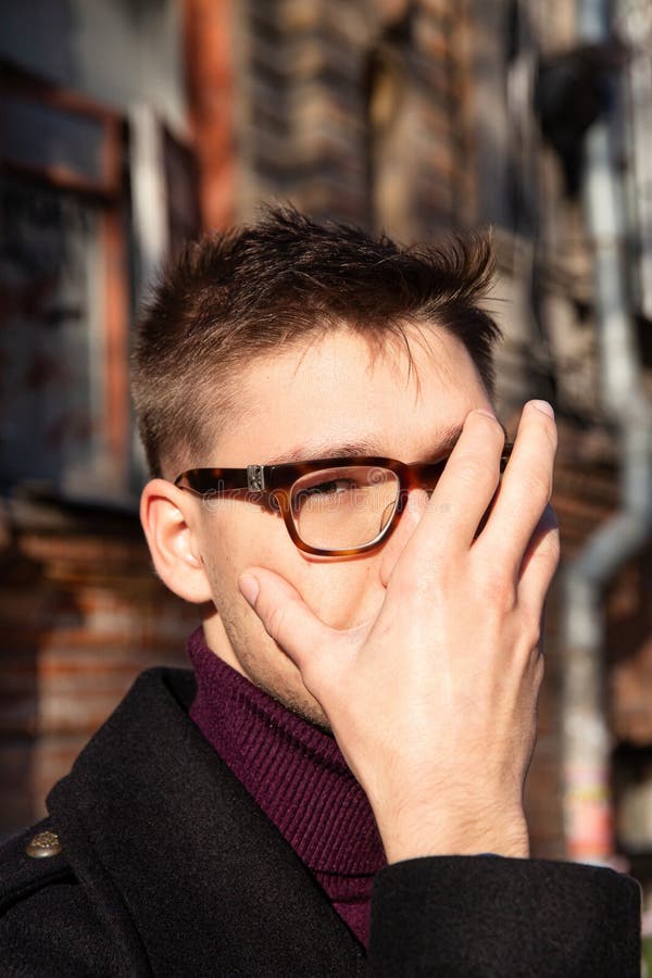 White European Bald Man in the Workspace Stock Image - Image of indoors ...