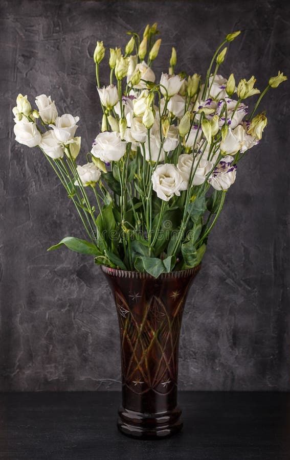 White eustoma flowers stock photo. Image of beautiful - 87518802
