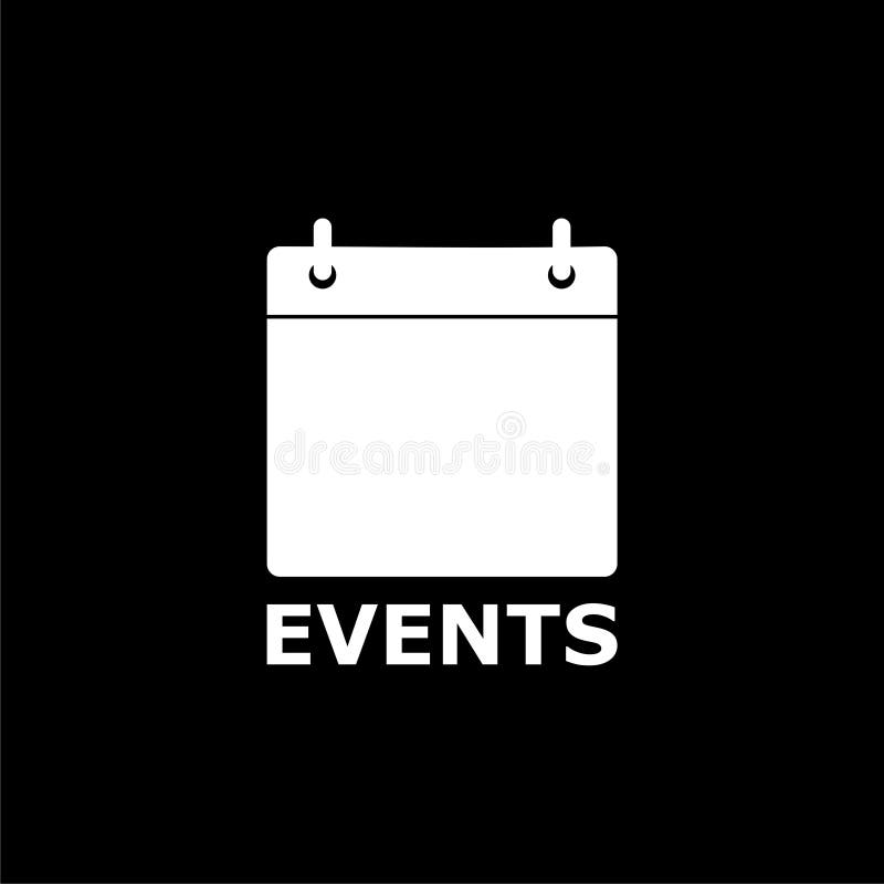 Black Events Logo Calendar Icon Stock Illustration - Illustration of ...