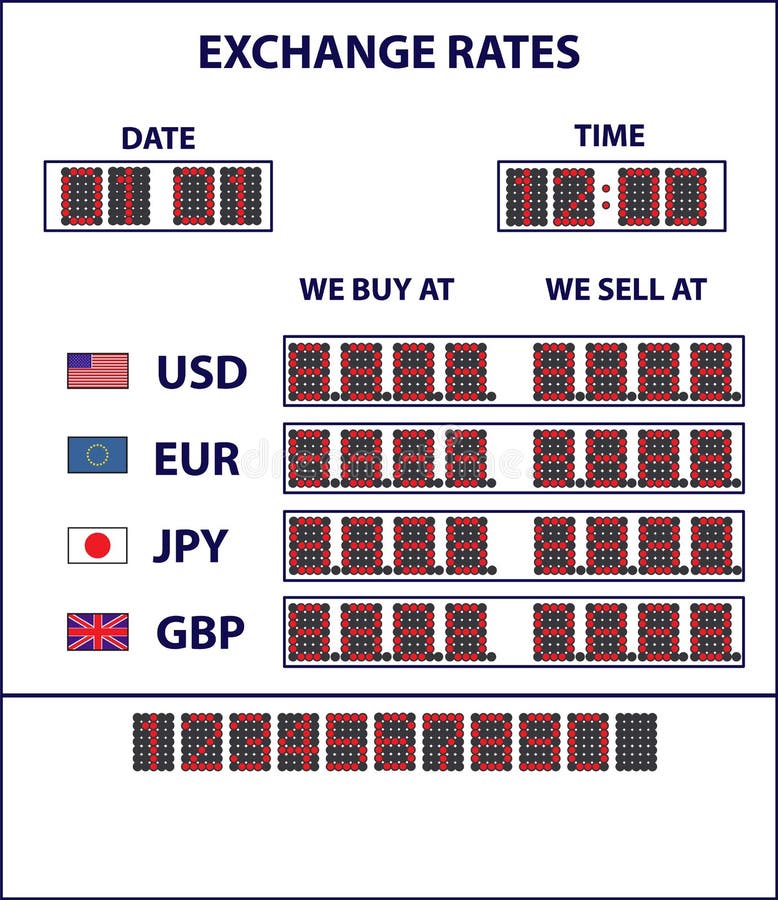 White exchange board stock vector. Illustration of business - 147457525