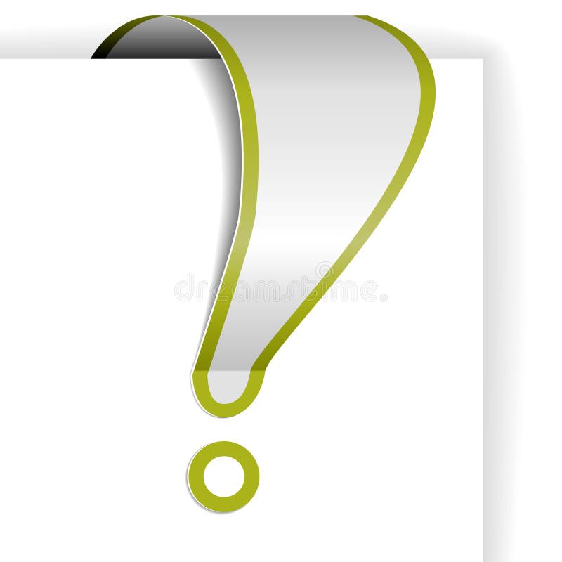 White Exclamation Mark with Green Border Stock Vector - Illustration of ...