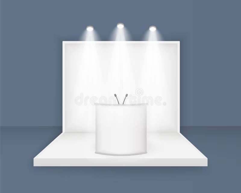 White exhibition stand stock vector. Illustration of expo - 184565068