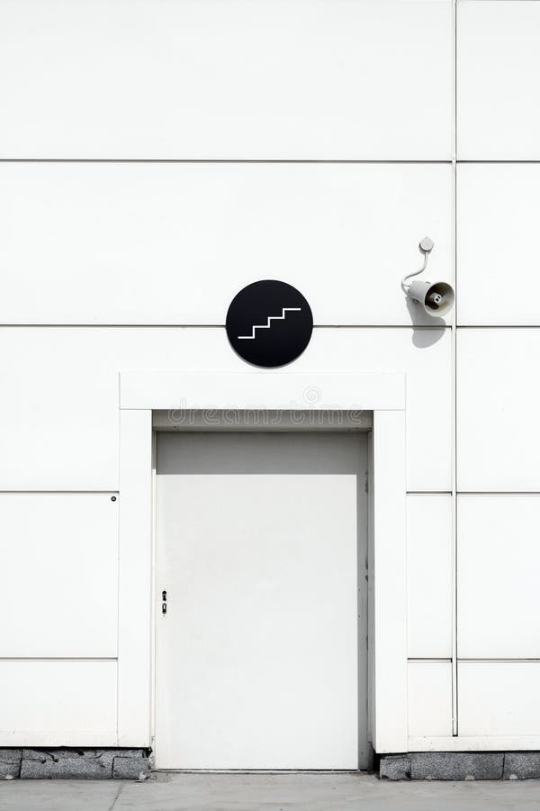 White exit door stock photo. Image of exit, entrance - 62612836