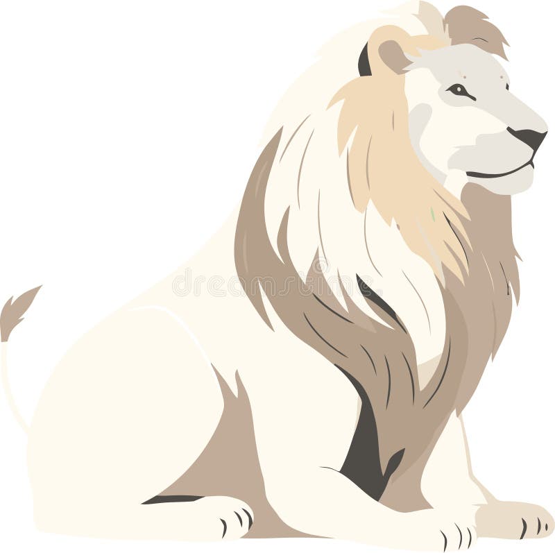 White exotic lion icon stock vector. Illustration of safari - 289967020