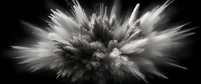 White Explosion in Black Background Stock Photo - Image of graphic ...