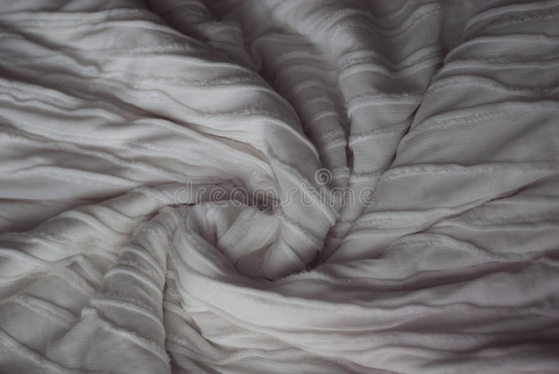 Background Fabric Texture. White Jersey, Twisted Pleats Stock Image ...
