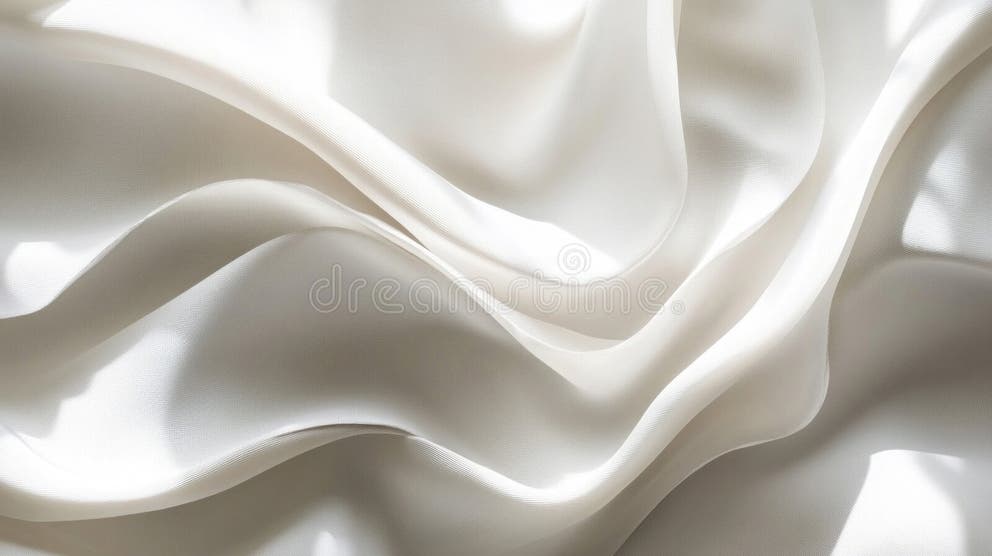 White Fabric Drape Texture: Smooth Elegant Silk Crepe Background Stock ...