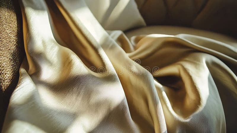 A White Fabric is Draped Over a Chair Stock Illustration - Illustration ...