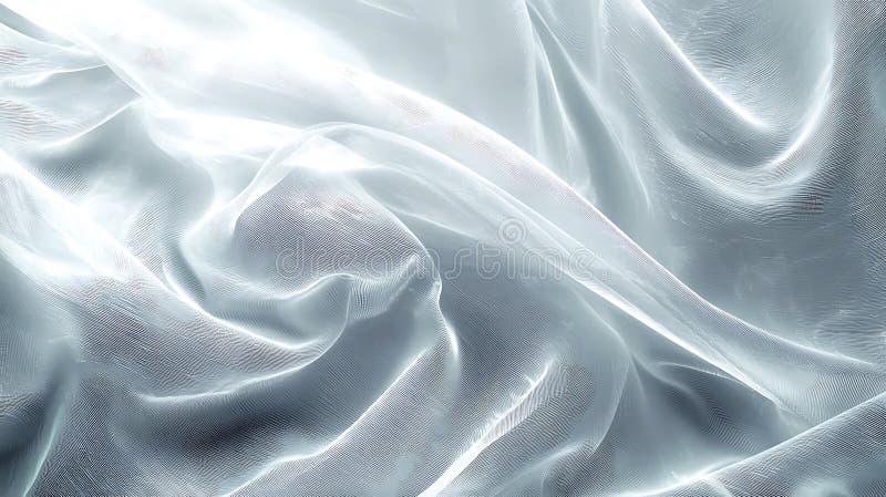 A White Fabric with a Pattern of Waves and Ripples Stock Photo - Image ...