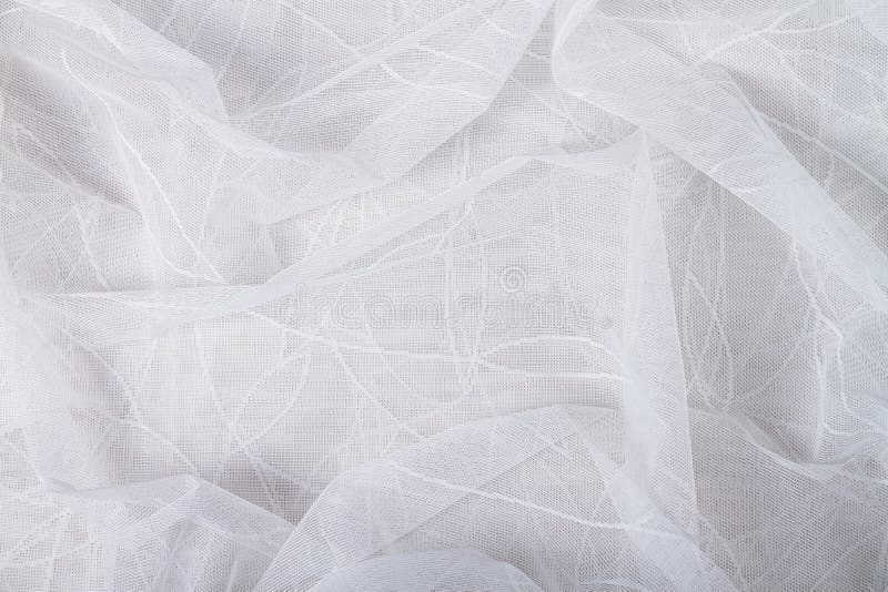 White Fabric with Pleats for Light Translucent Curtains Stock Image ...