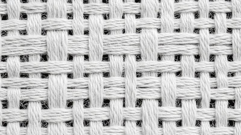 White Fabric Shows Interwoven Threads Close Up Stock Illustration ...