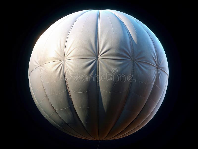 White Fabric Sphere with Stitching Stock Vector - Illustration of ...