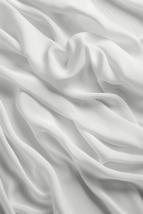 White Fabric with Subtle Texture, Slightly Curled Edges. Set Against ...