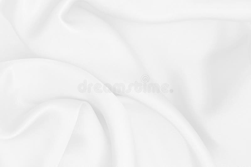 White Fabric Texture Background, Detail of Silk or Linen Pattern Stock ...