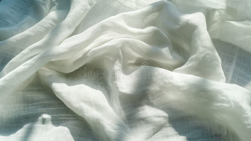 White Fabric Texture Background, White Linen Fabric Texture with Folds ...