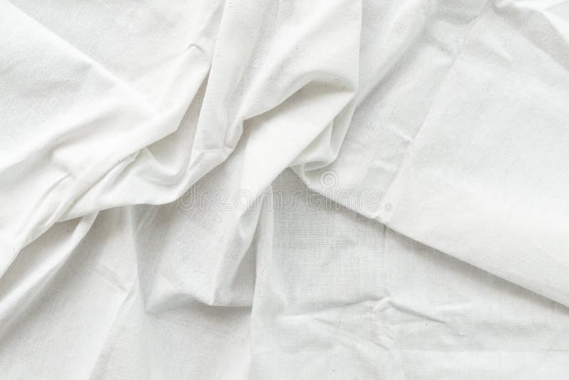 White Wrinkle Fabric Texture Background Stock Photo - Image of cotton ...