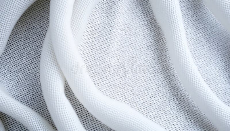 White Fabric Texture Close-up, Representing Textile Material and Soft ...