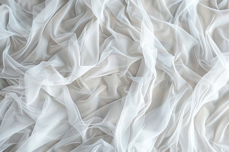 White Fabric Texture with Curled Pattern. Close-up Shot of Lace or ...