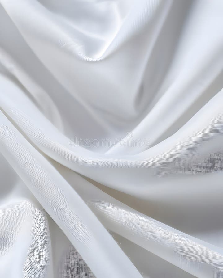The White Fabric Texture Flows Smoothly and Beautifully. the Fabric ...