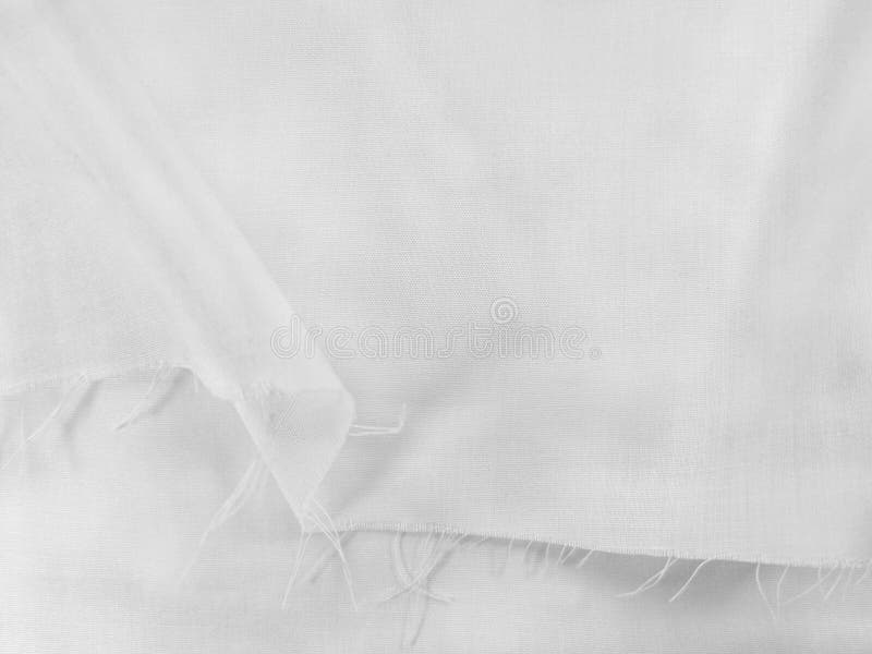 White Fabric Texture with Ripped Cutting Side Stock Image - Image of ...