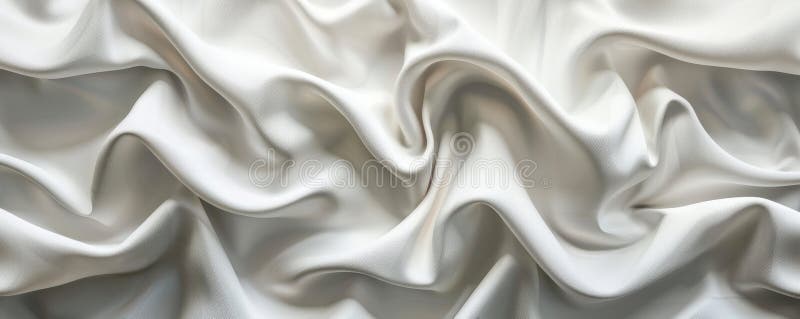 White Fabric Wallpaper with Ripples. Luxury Surface Texture Stock ...