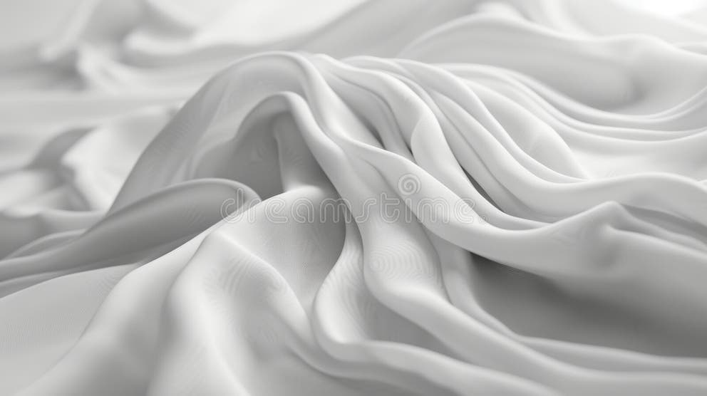 White Fabric with Wave Pattern. Coastal Motif Concept Stock Image ...