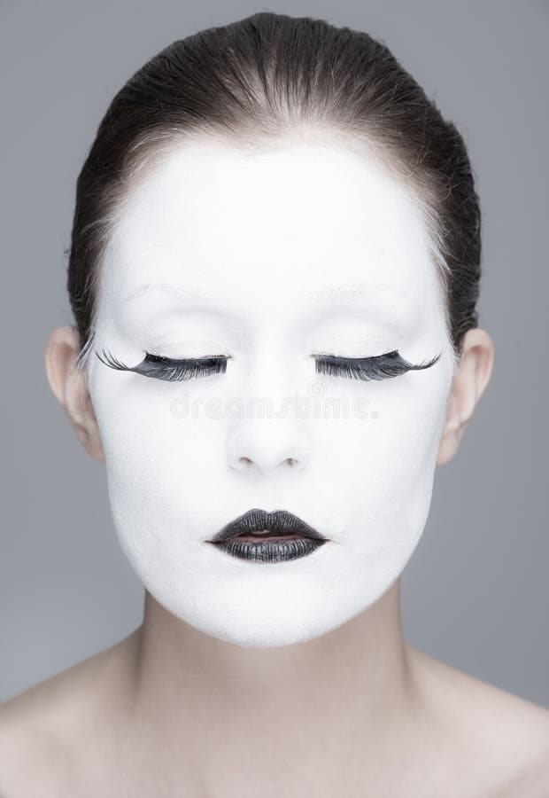 White face girl stock image. Image of cosmetics, beautiful - 27682907