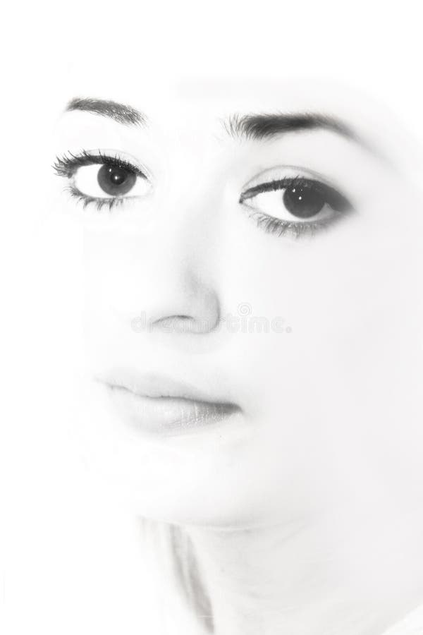 White face stock image. Image of eyebrows, lady, pretty - 37935243