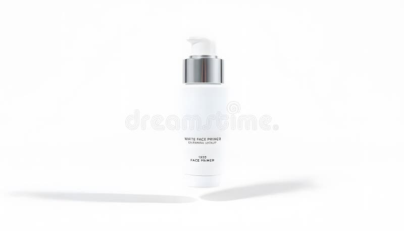 1920 White Face Primer: Illuminating Makeup Base Stock Illustration ...