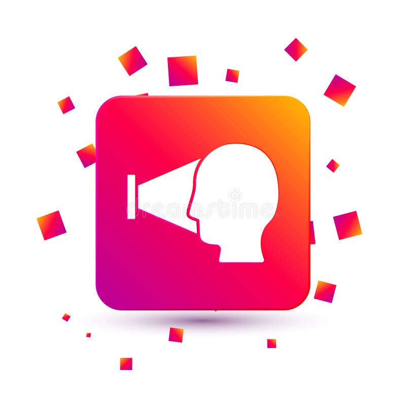 White Face Recognition Icon Isolated Seamless Pattern on Blue ...