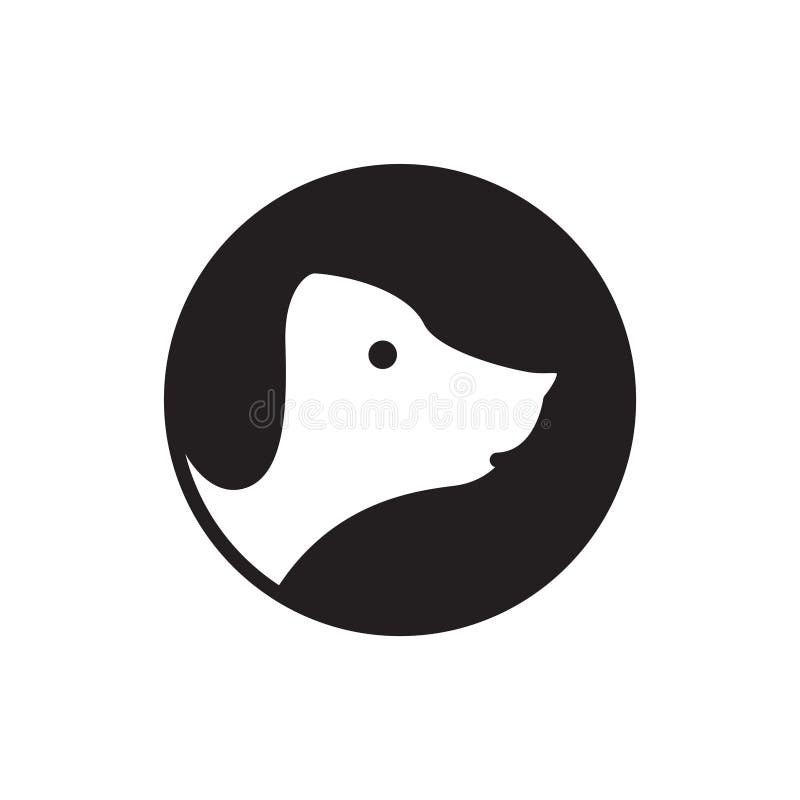 White Face Side View Dog Logo Design, Vector Graphic Symbol Icon ...