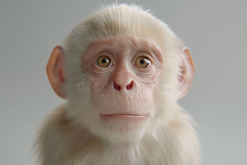 White Faced Monkey Staring with Curiosity Stock Illustration ...