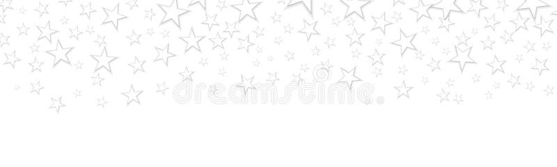 White Falling Stars Confetti Birthday Card Banner Stock Vector ...