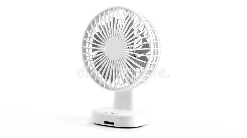 A White Fan with a White Base Stock Image - Image of appliance ...