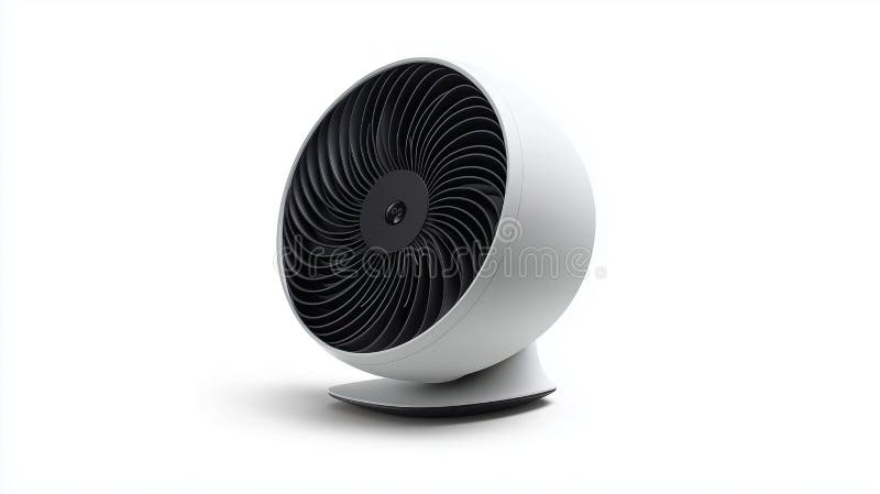 A White Fan with a Black Base Stock Illustration - Illustration of ...