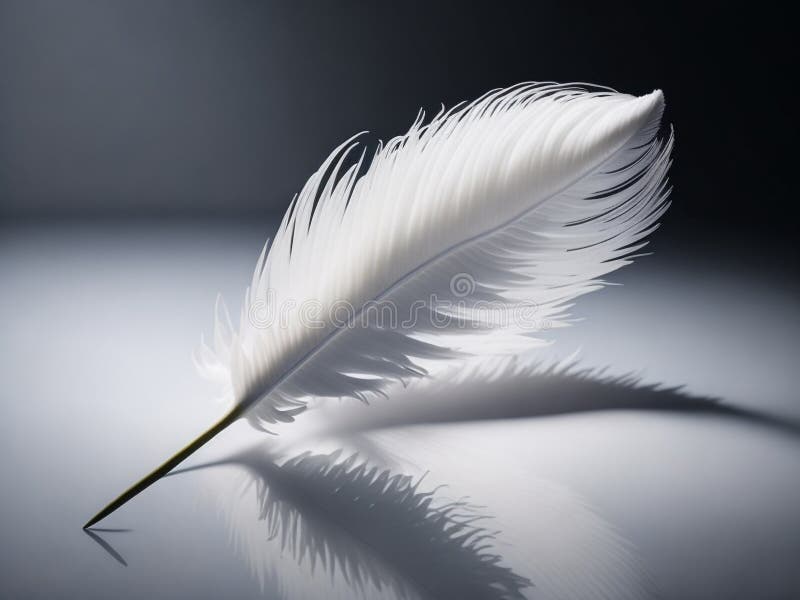 White Feather Floating in the Air Stock Illustration - Illustration of ...