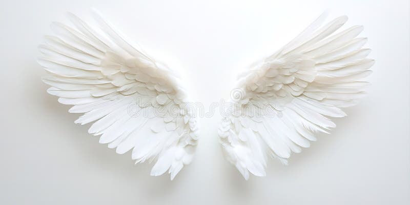 White feathered wings stock illustration. Illustration of decoration ...