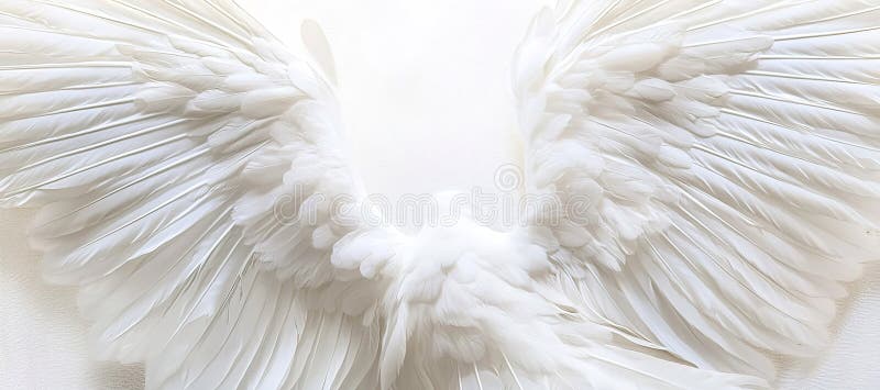 White feathered wings stock illustration. Illustration of angel - 336017796