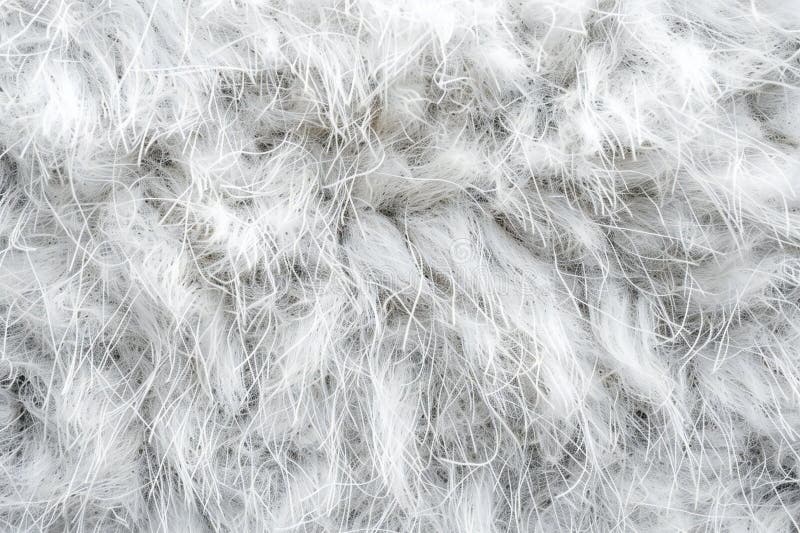 White Felt Background, Very Soft and Fluffy, with Small Gray Threads of ...