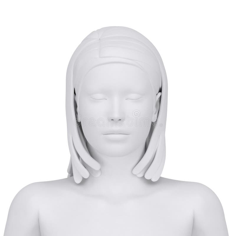 White Female Figure in Anatomical Position Stock Illustration ...