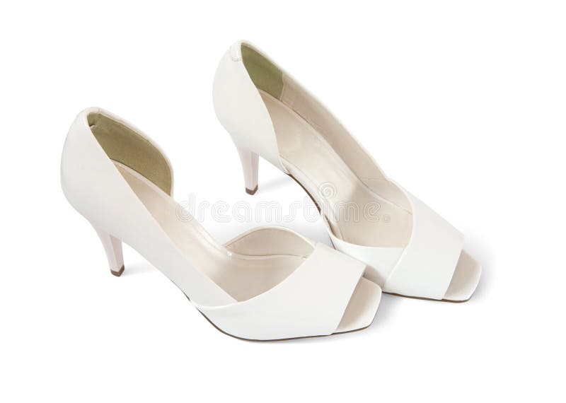 White female shoes stock photo. Image of beautiful, elegance - 10613864