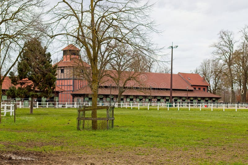 White fence in the field stock image. Image of field - 244718465