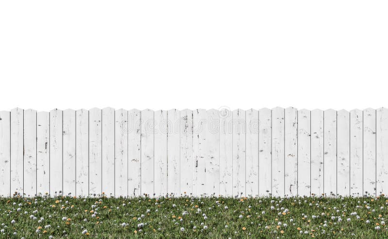 White Fence Isolated on White Stock Image - Image of pattern, panel ...