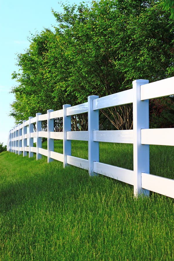 White Fence stock image. Image of posts, farm, property - 40773849